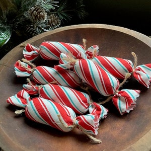 Wintergreen Candy Stripe Bowl Fillers Set of 6 / Holiday Bowl Filler ...