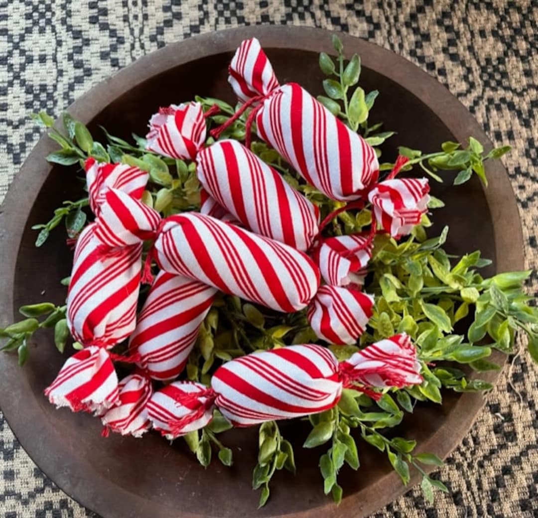 Peppermint Candy Bowl Fillers Set of 6 / Holiday Bowl Filler ...