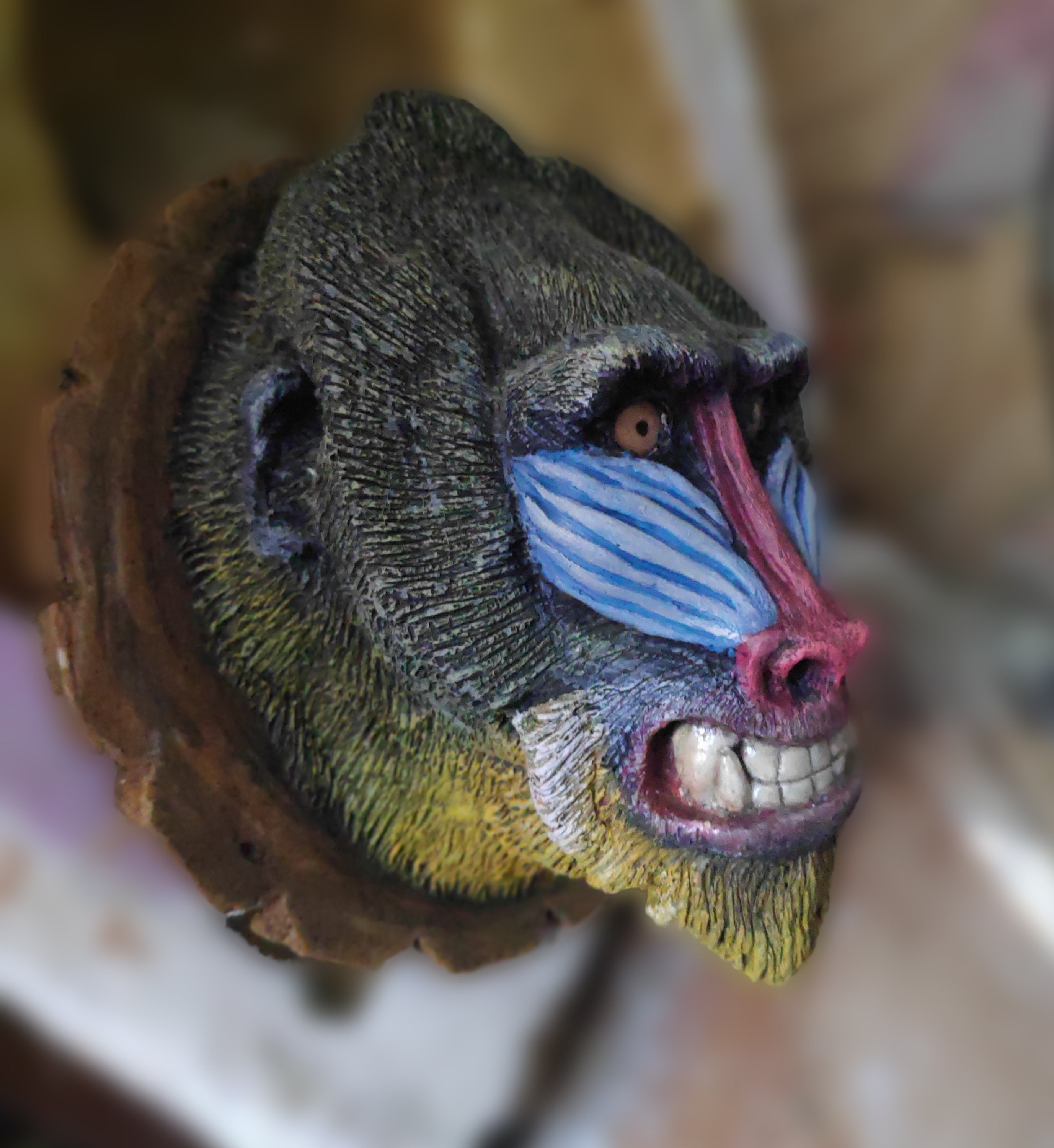 Sculpture Monkey, Decor on the Wall Evil Monkey, Painting on the Wall ...