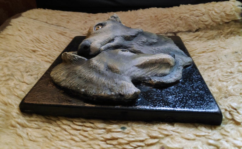 Wall Sculpture Wolves Relief Wolves Wall Decor Interior Decor - Etsy