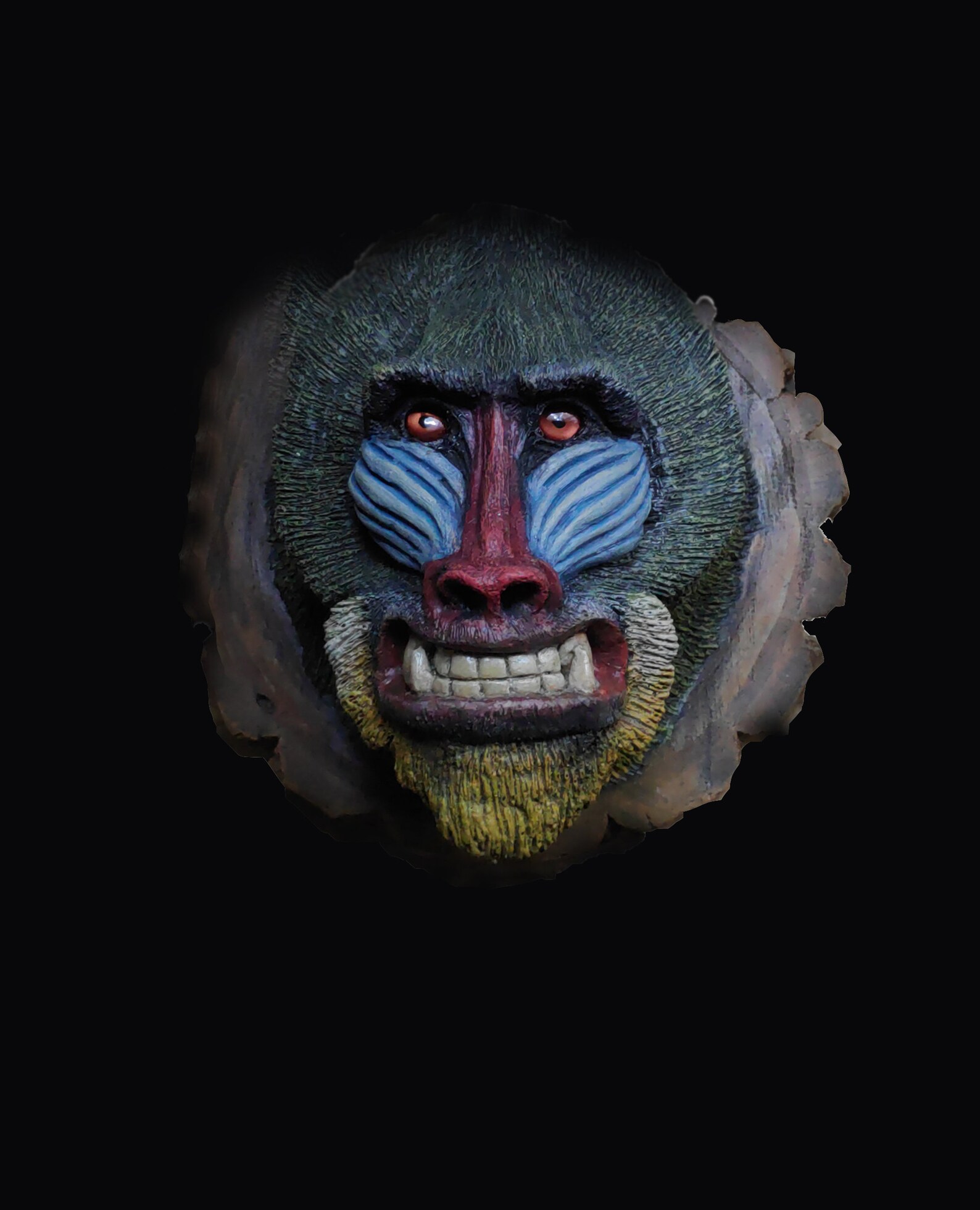 Sculpture Monkey, Decor on the Wall Evil Monkey, Painting on the Wall ...