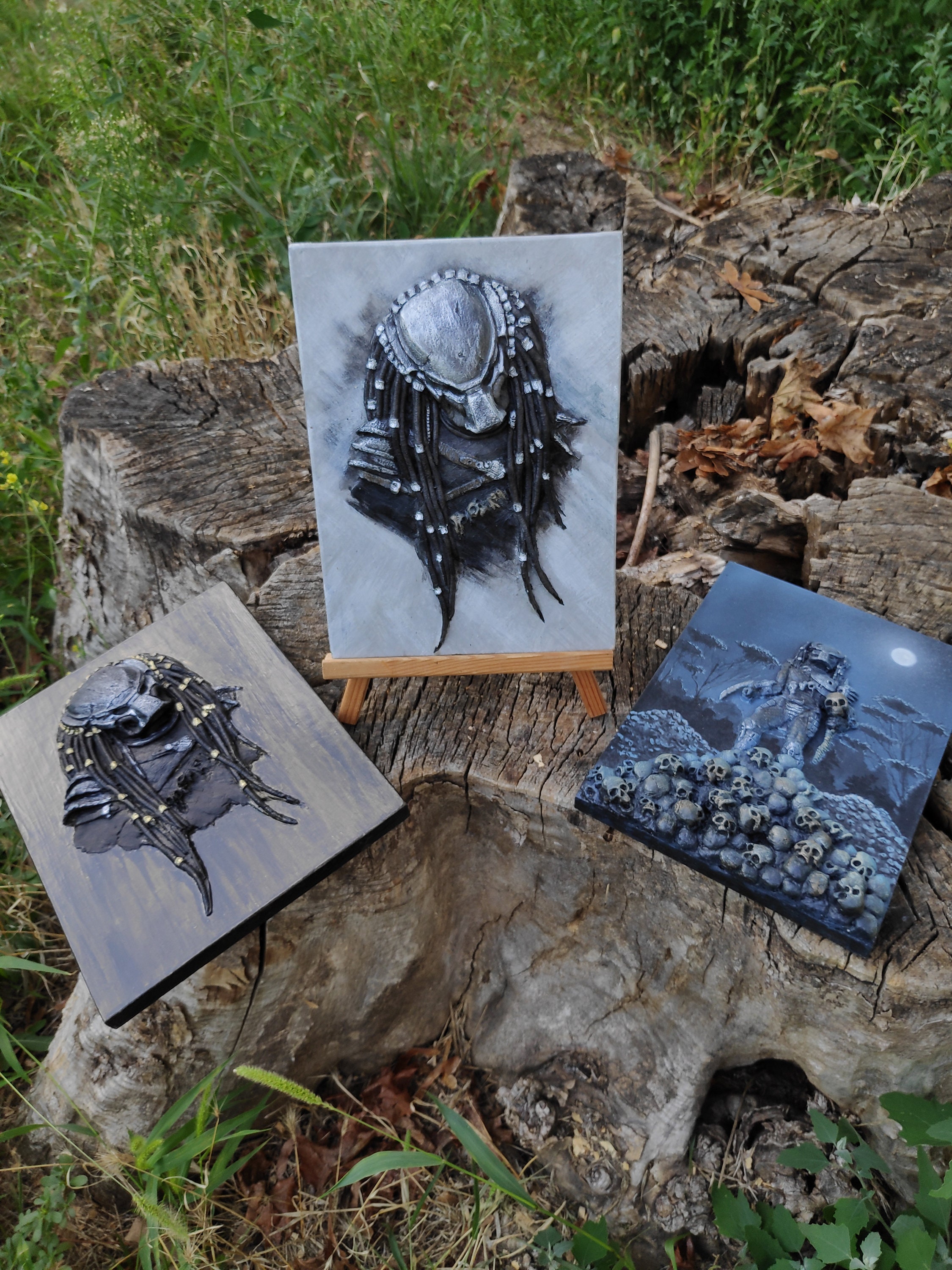 Predator Sculpture on the Wall, Predator Decor With Wall Mount ...