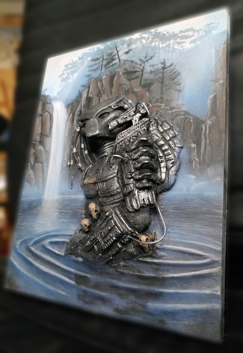 Predator, Predator Panel With Wall Mount, Sculpture Predator on the ...