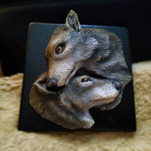 Wall Sculpture Wolves Relief Wolves Wall Decor Interior Decor - Etsy