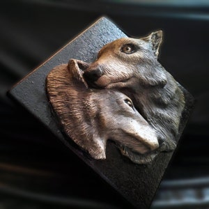 Wall Sculpture Wolves Relief Wolves Wall Decor Interior Decor - Etsy