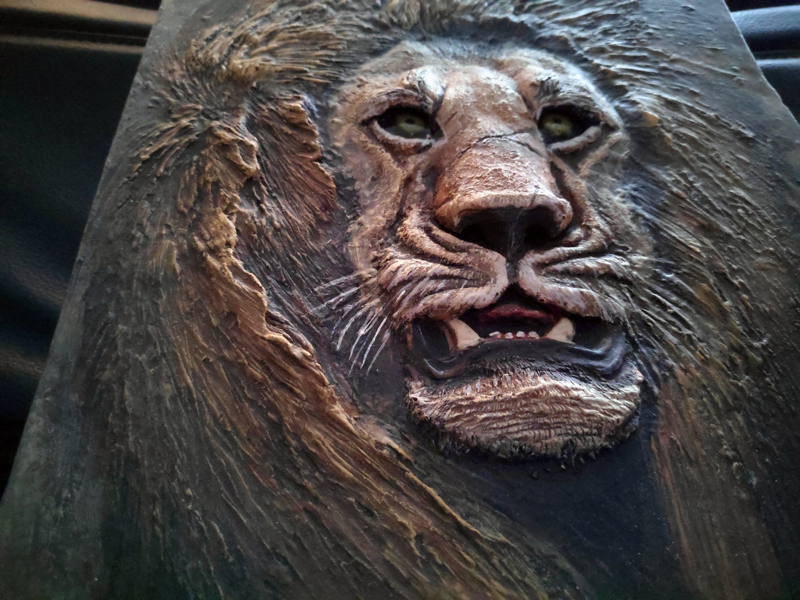 Lion Wall Decor Lion Sculpture on the Wall Lion Art Tiles - Etsy