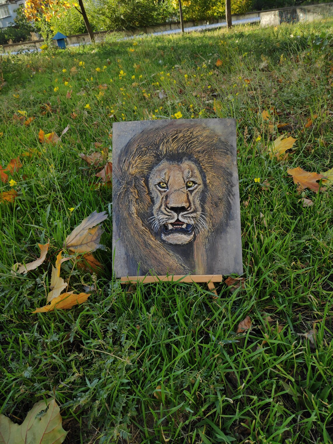 Lion Wall Decor Lion Sculpture on the Wall Lion Art Tiles - Etsy
