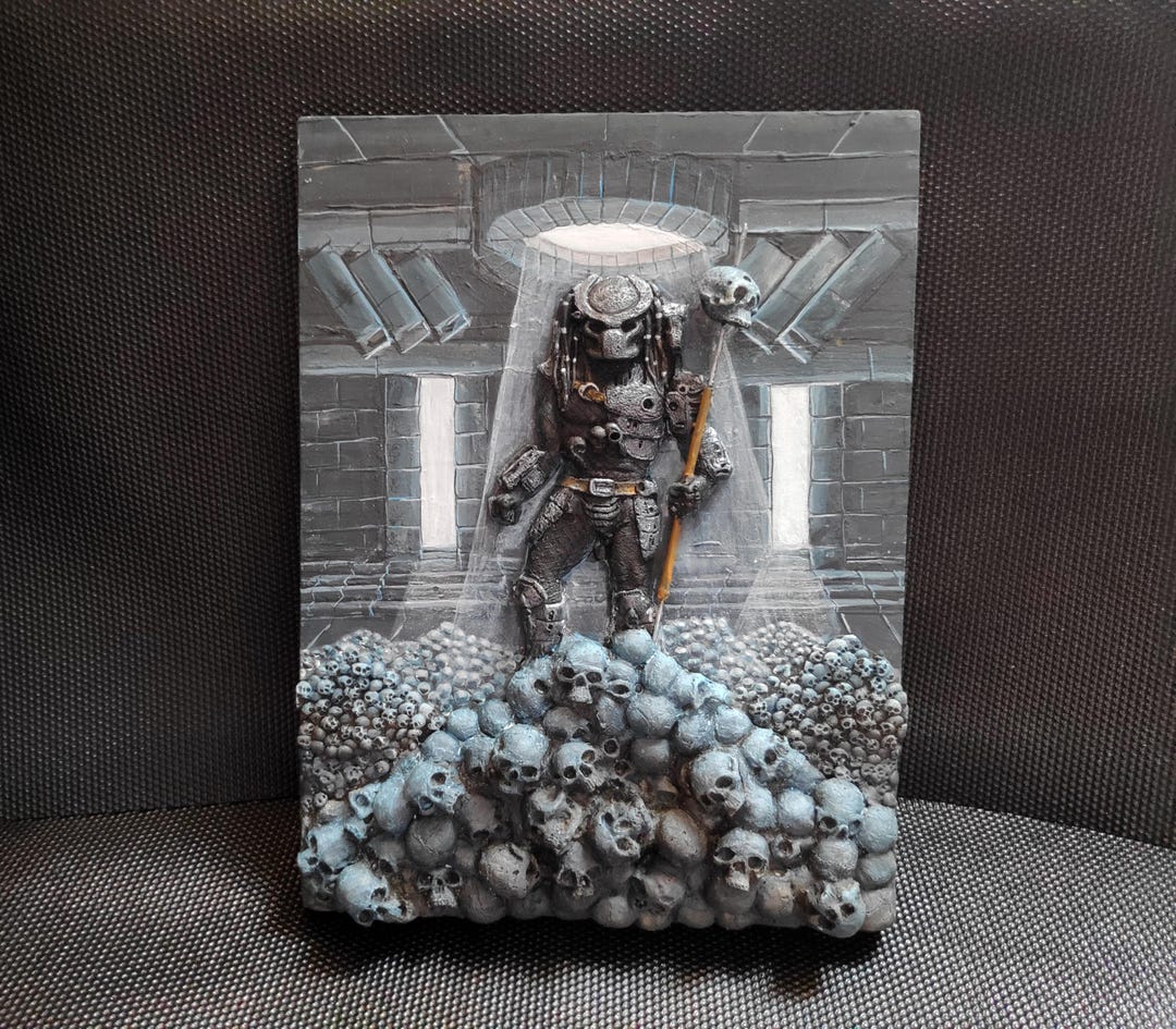 Predator, Predator Bust, Wall Mounted Predator Sculpture, Wall Mounted ...