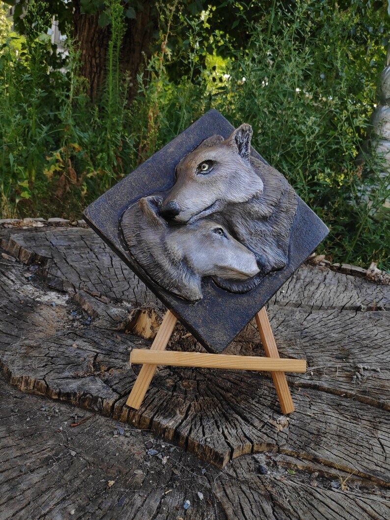 Wall Sculpture Wolves Relief Wolves Wall Decor Interior Decor - Etsy