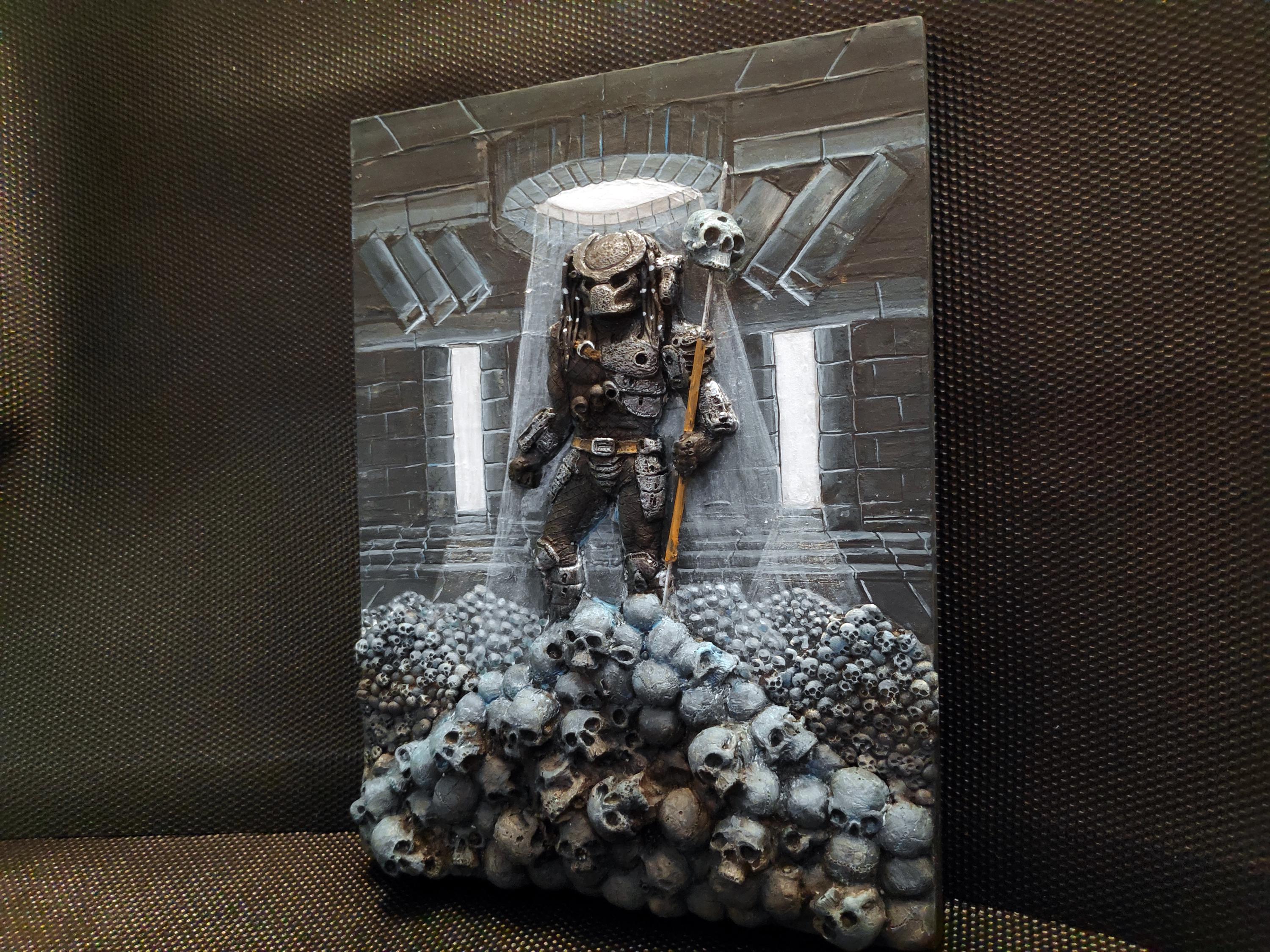 Predator, Predator Bust, Wall Mounted Predator Sculpture, Wall Mounted ...