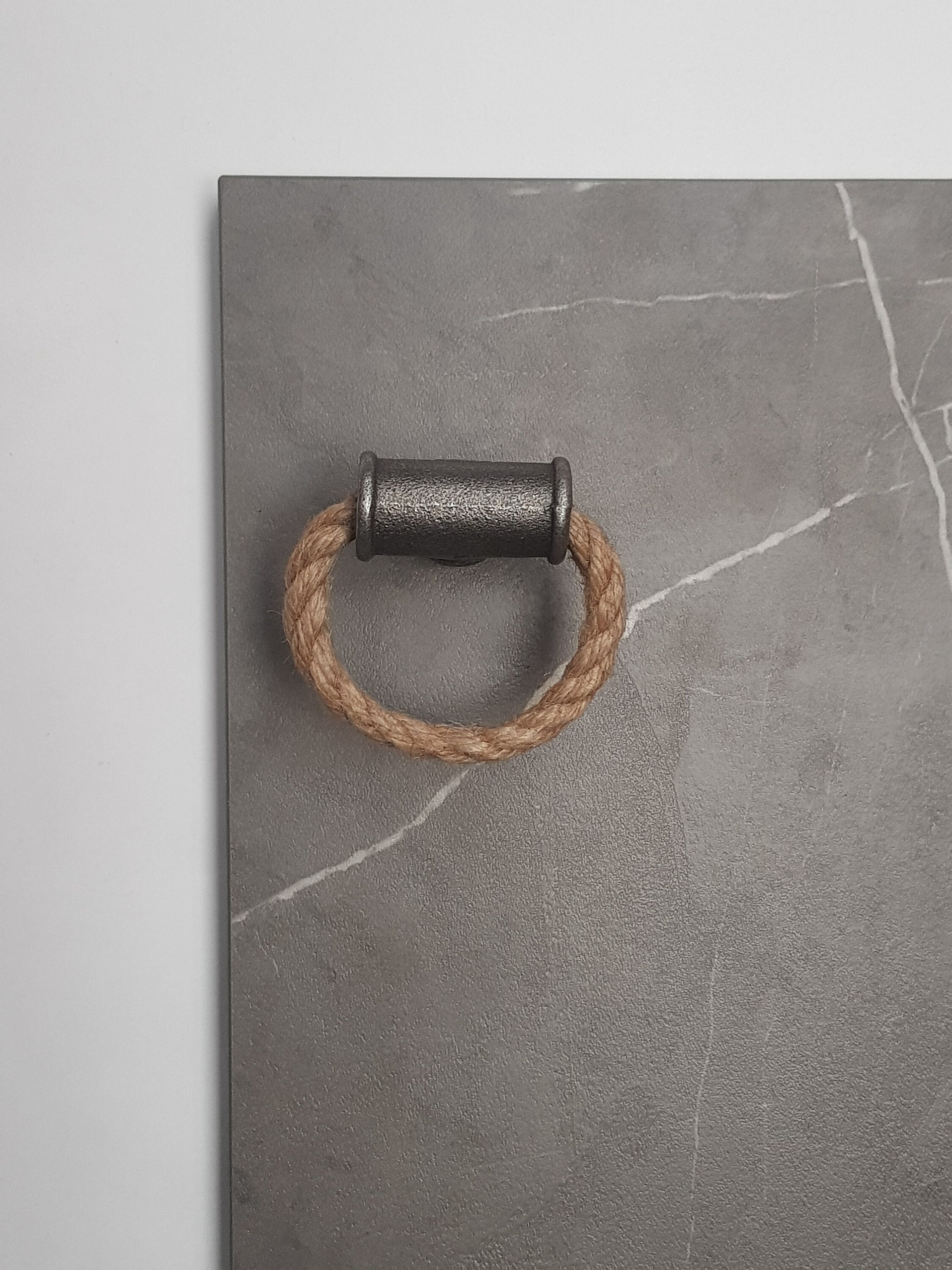 Industrial Pull Handle From Malleable Iron and Linen Rope | Etsy