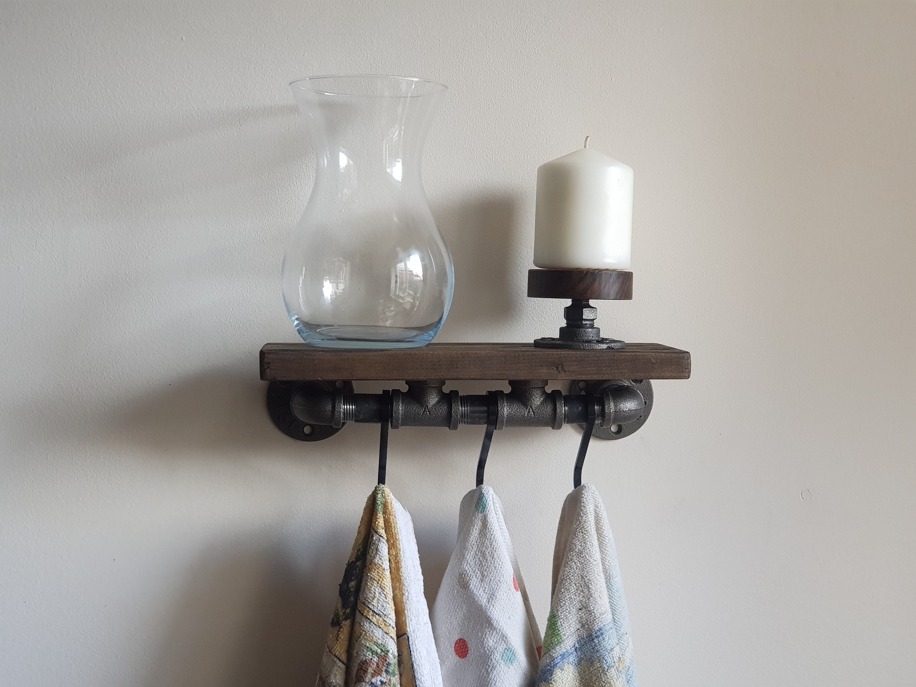 Industrial Kitchen Pot Rack With Shelf | Etsy