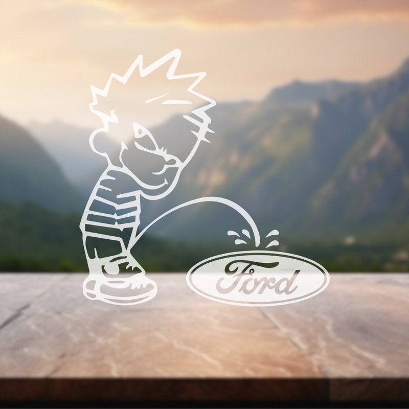 Calvin Pee on Decal - Etsy