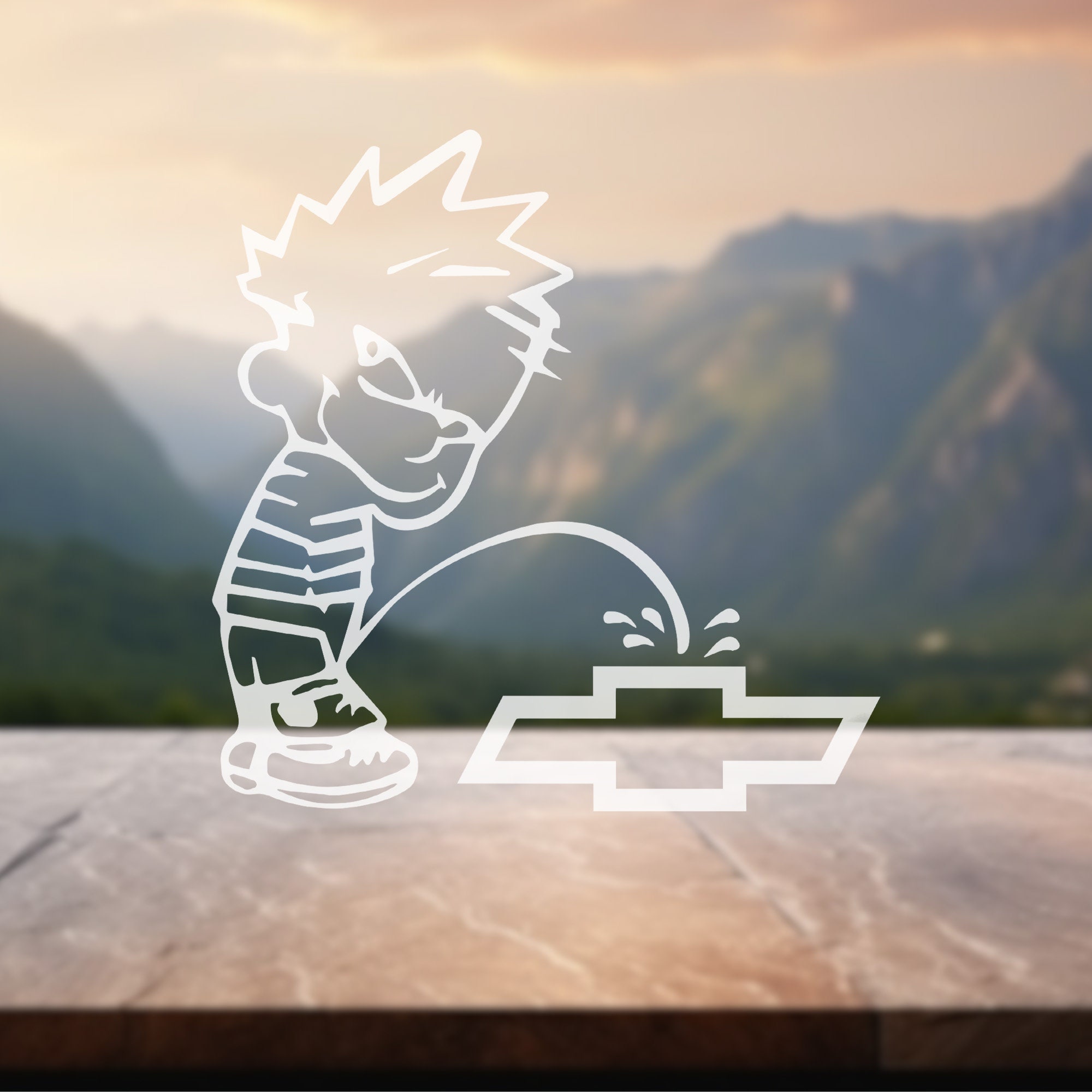 Piss on Chevy Calvin Car Decal, Dodge Trucks Decal, Ford Decal, Dodge ...