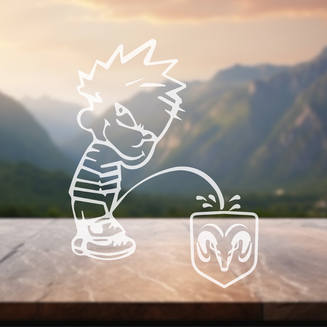 Piss on Dodge Calvin Car Decal, Dodge Trucks Decal, Ford Decal, Chevy ...