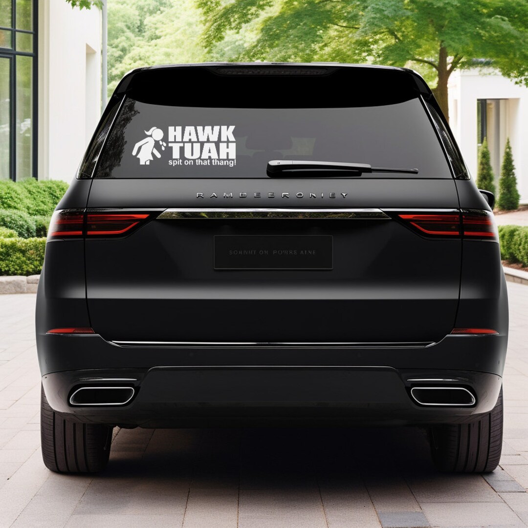 Hawk TUAH Spit on That Thang Funny CAR VINYL , Hilarious Sticker, Spit ...