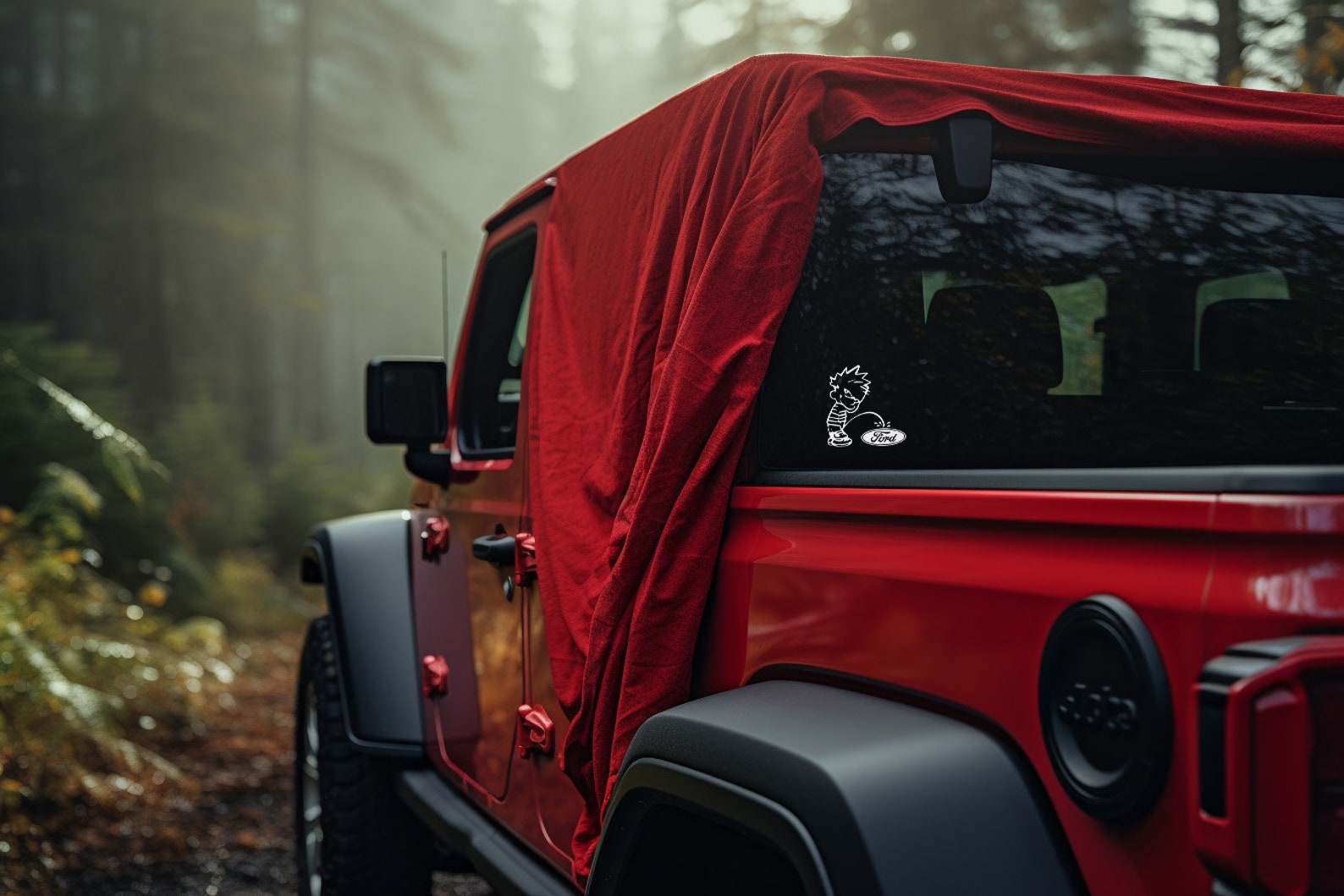 Piss on Ford Calvin Car Decal, Dodge Trucks Decal, Ford Decal, Chevy ...