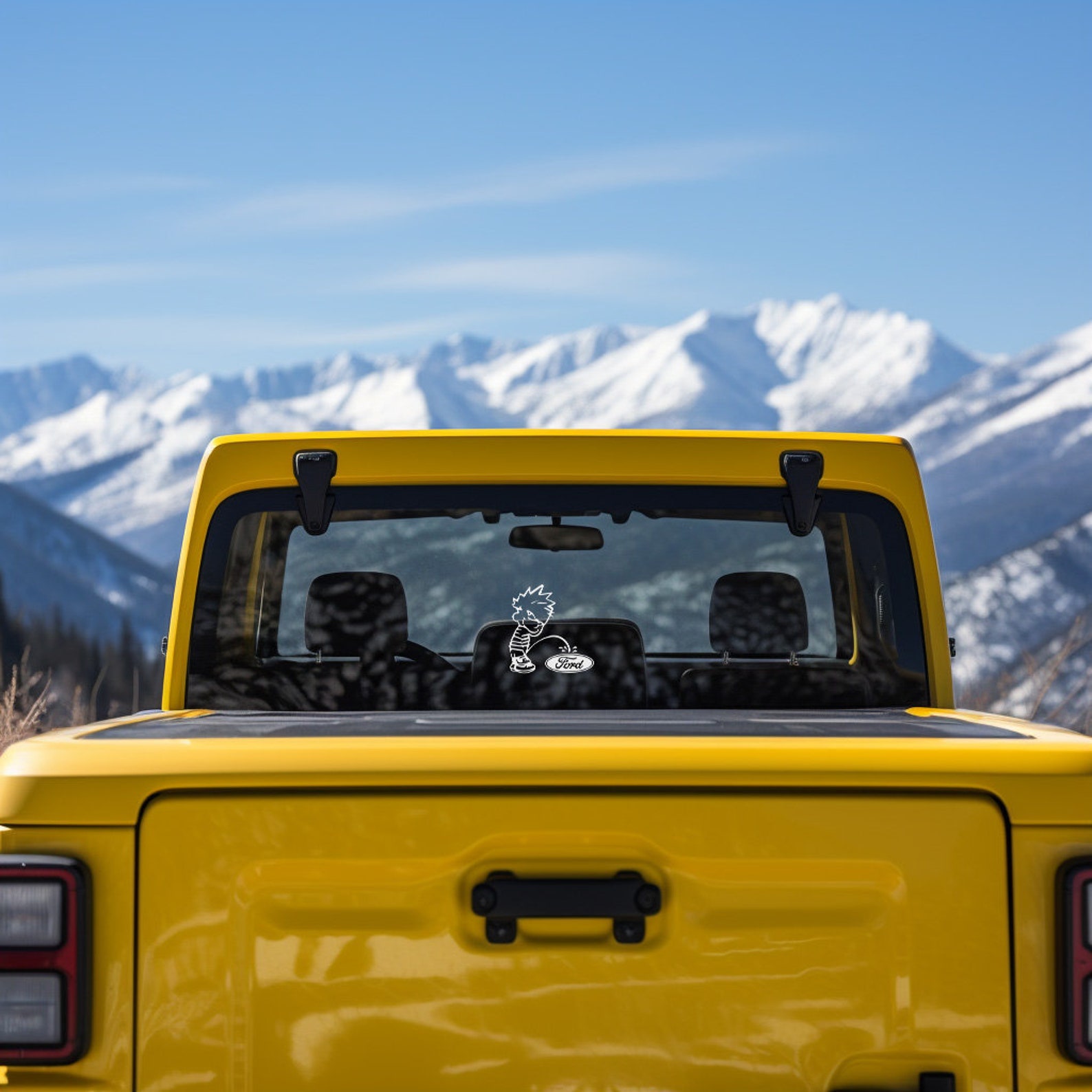 Piss on Ford Calvin Car Decal, Dodge Trucks Decal, Ford Decal, Chevy ...