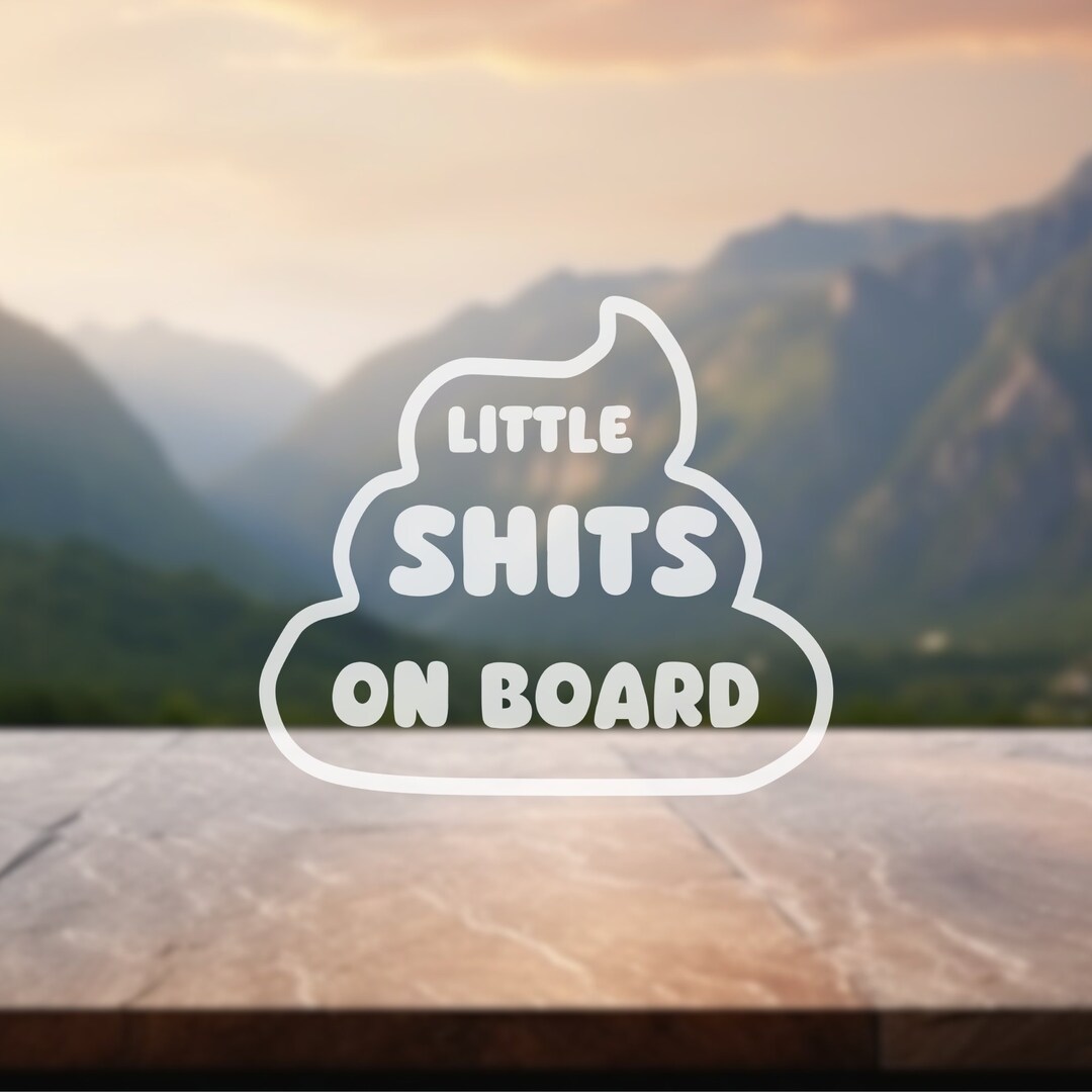 Little Shits on Board Decal, Funny Car Sticker, Humorous Baby on Board ...