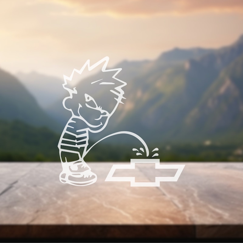 Calvin Pee on Decal - Etsy