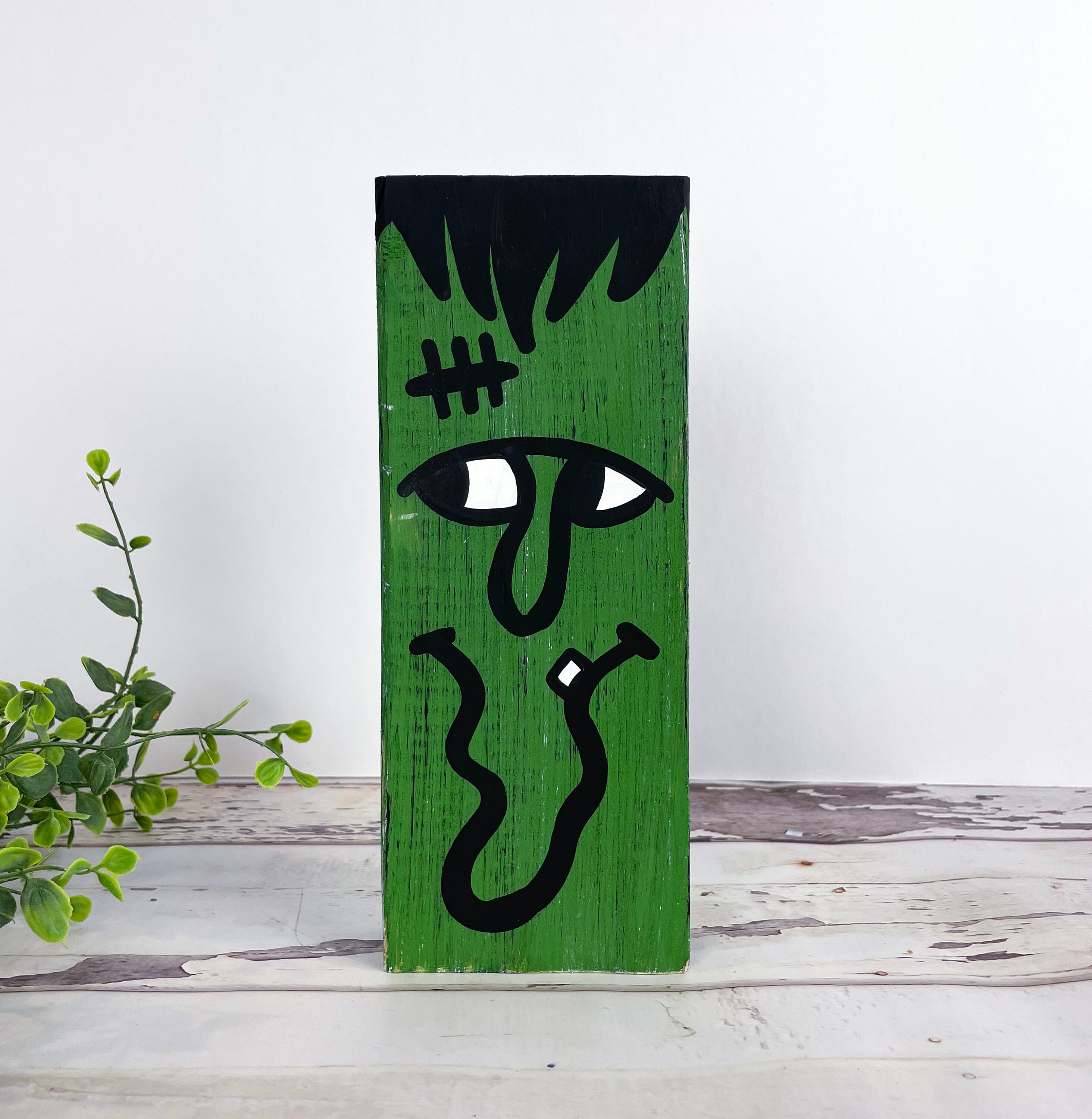 Wooden Halloween Decor, Pumpkin, Ghost, Black Cat, Frankenstein ...