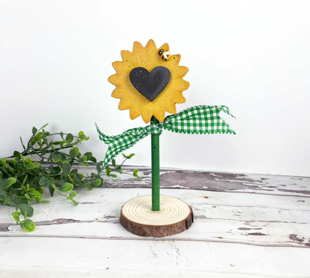 Sunflower Decor Shelf Sitter Sunflower Tiered Tray Decor - Etsy