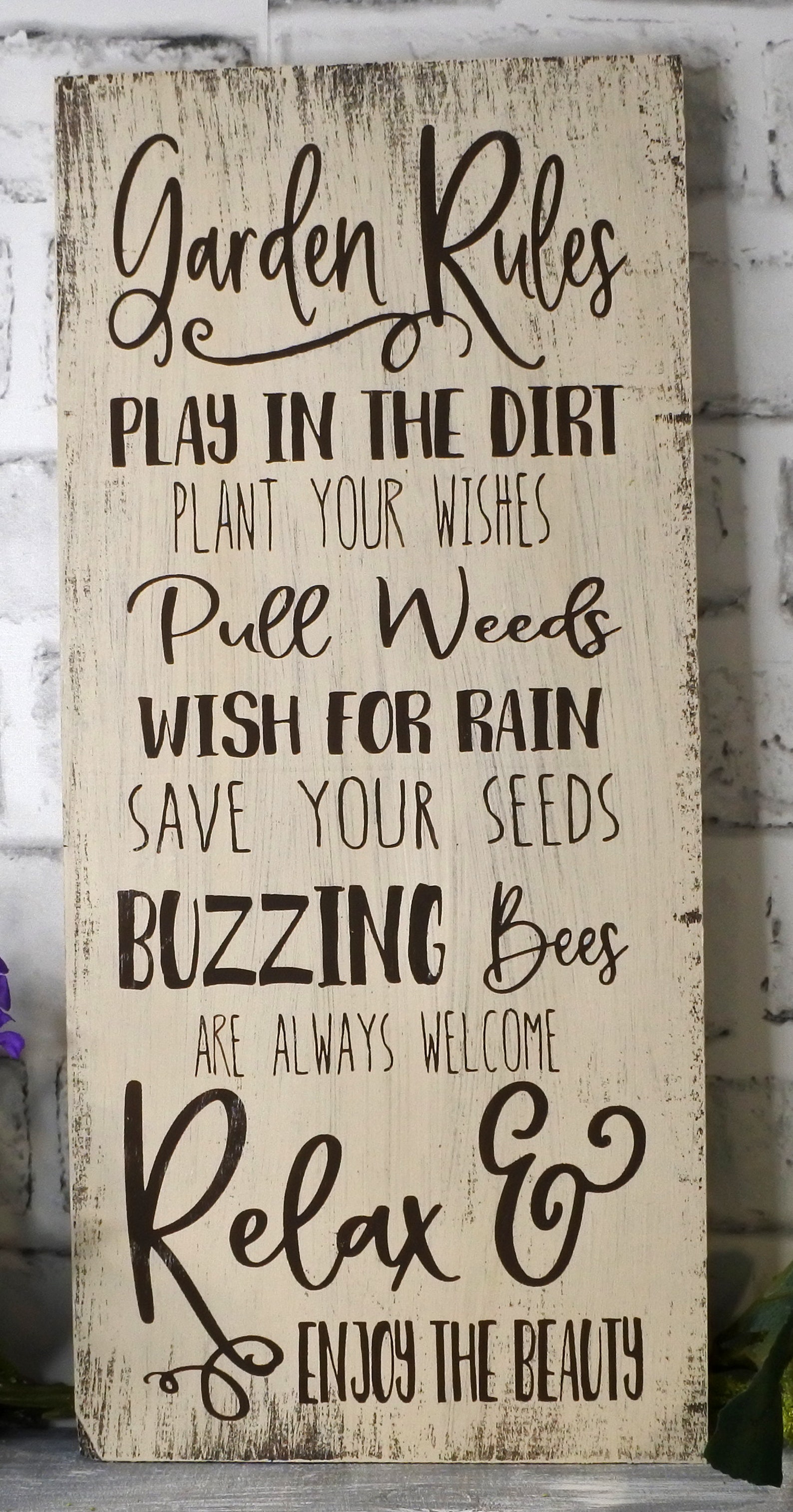 Garden Rules Sign, Spring Decor, Garden Decor, Home Decor - Etsy