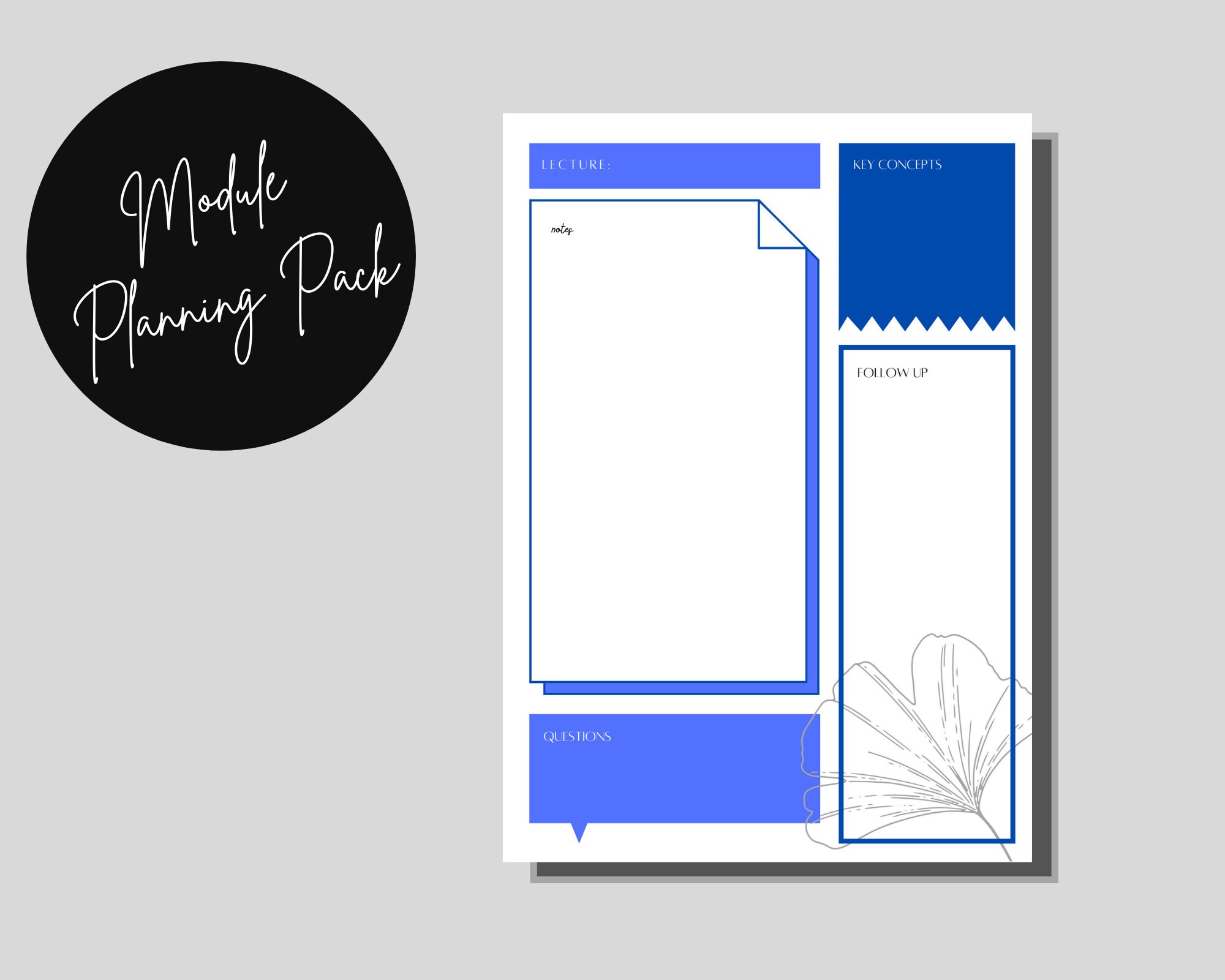 Electric Blue University Module Planner Pack - Etsy