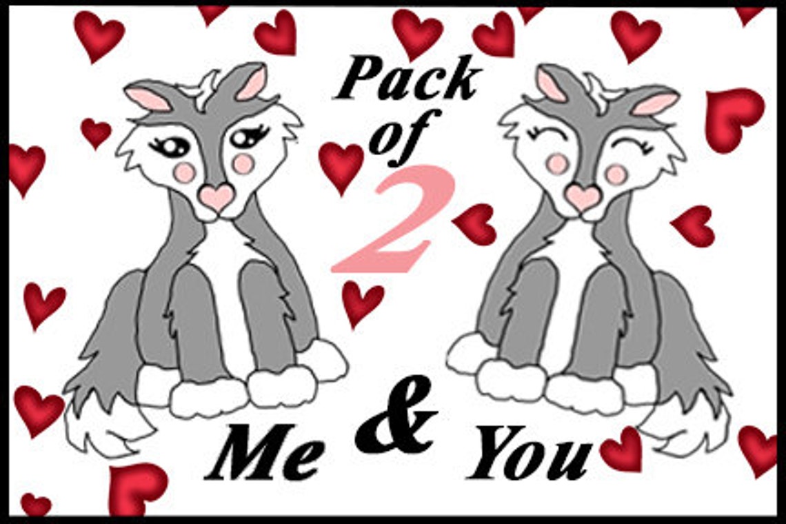 Wolf Valentines: Instant Download PDF - Etsy