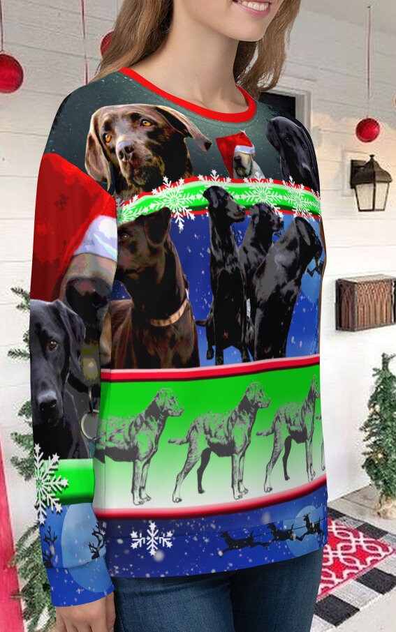 Ugly Christmas Labrador Retriever Sweatshirt Chocolate - Etsy