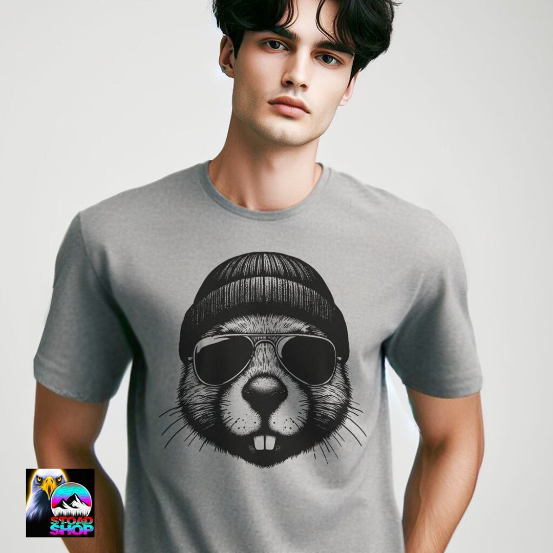 Beaver Tshirt Adventure Lover Gift Cool Beaver Tee Graphic Tee for Men ...