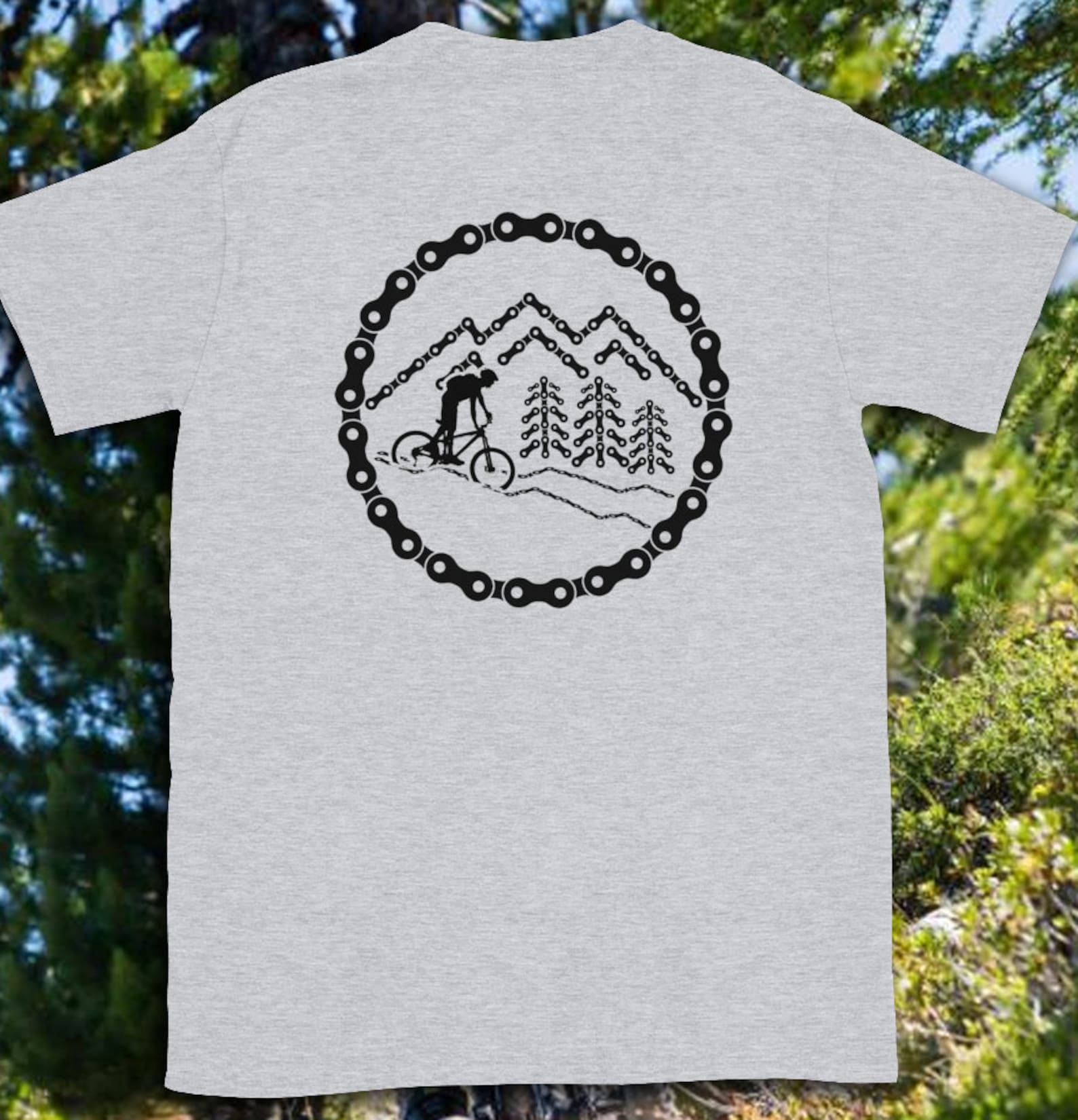 Mountain Biking T Shirt front and Back Print Graphic Tee - Etsy