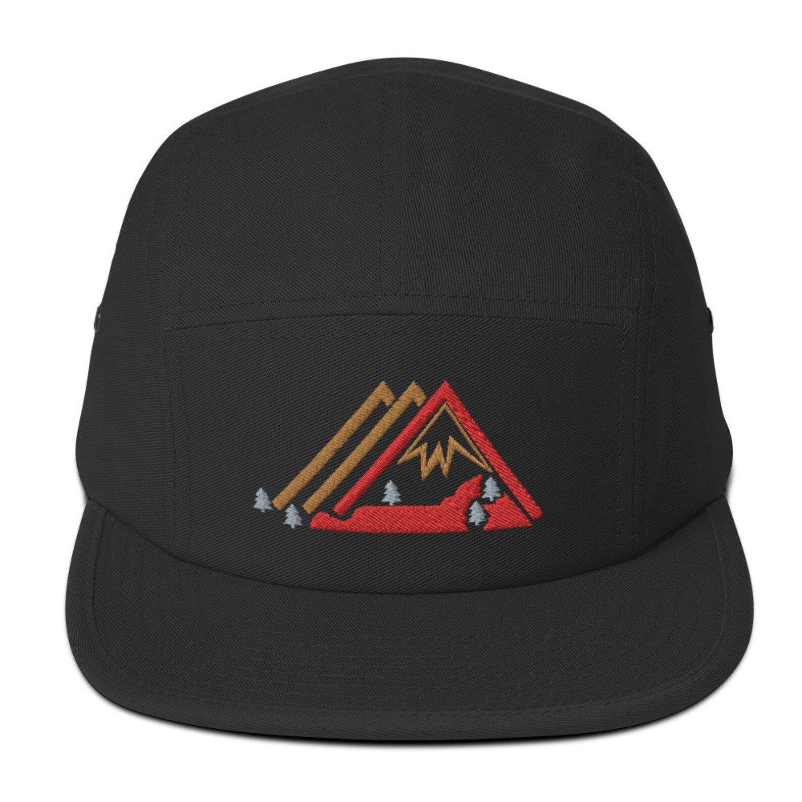 5 Panel Cap | Mountains and Forest Outdoor Hat | Camping Outdoor Cap ...