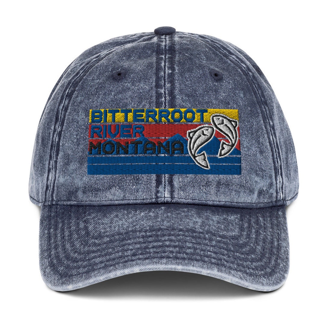 Bitterroot River Baseball Cap | Fly Fisherman Gifts | Missoula Montana | Fisherman Hat | Low ...