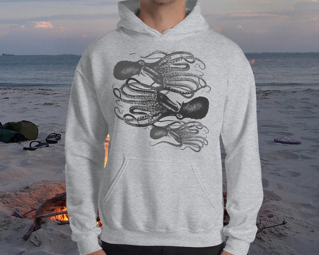 Octopus Hoodie, Kraken Hoodies, Octopus, Ocean, Tentacle Sweatshirt ...