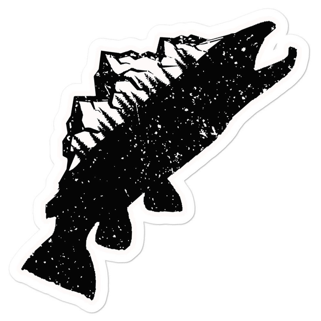 Fish Decal Fisherman Gift Fish & Mountain Decal Fly Fishing Gifts Brown ...
