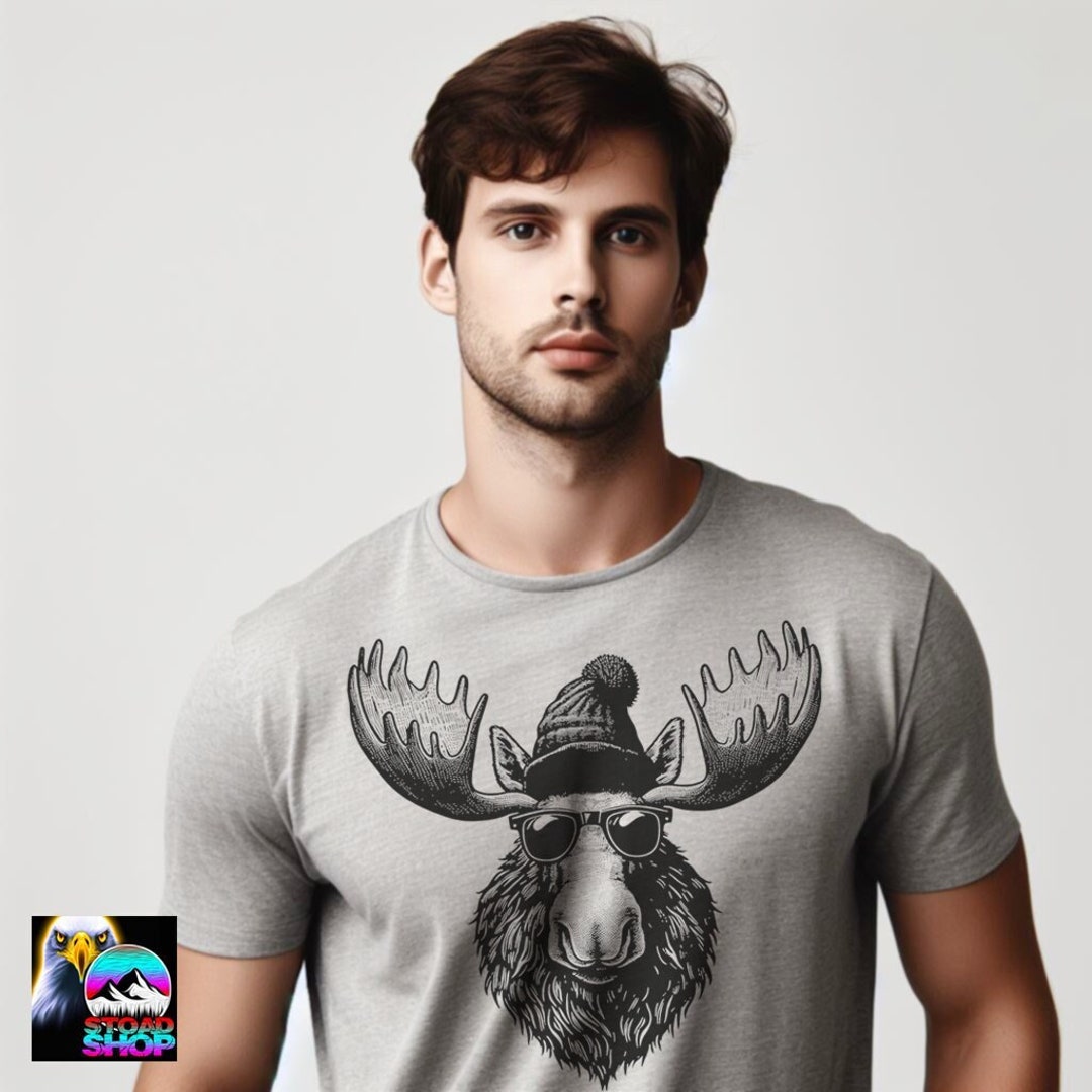Funny Moose Lover Gift T-shirt Retro Vintage Moose Cute Moose Deer ...