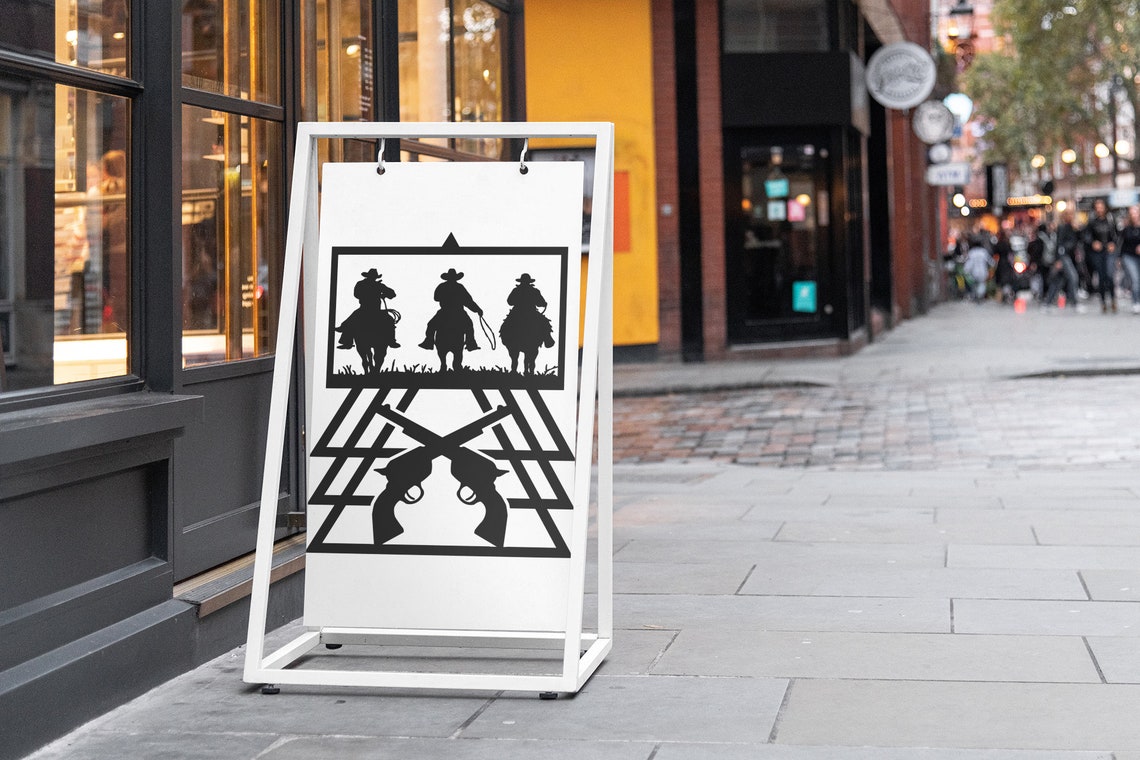 Cowboy Scene Svg Western Dxf File for Laser Cutting Dxf for Plasma Cnc ...