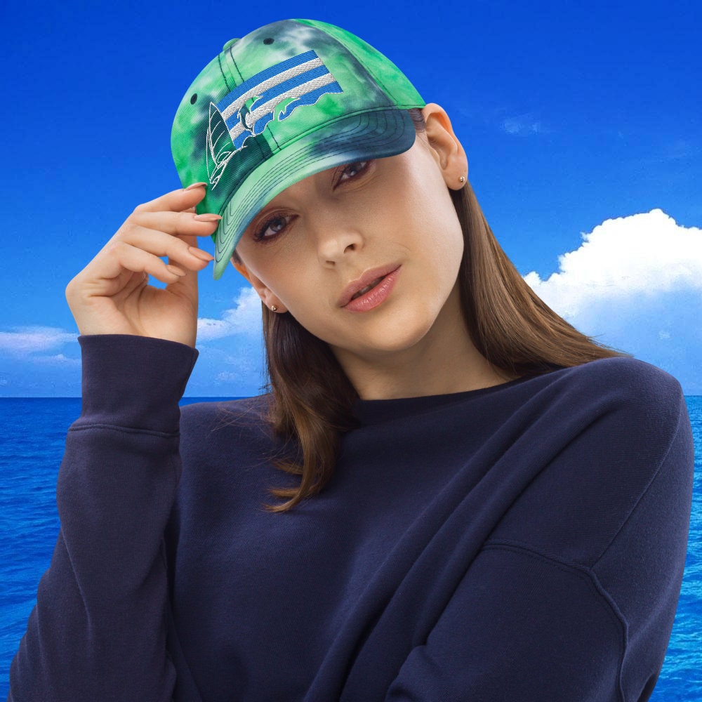 Tie dye hat Dad low profile cap beach coverups fishing | Etsy