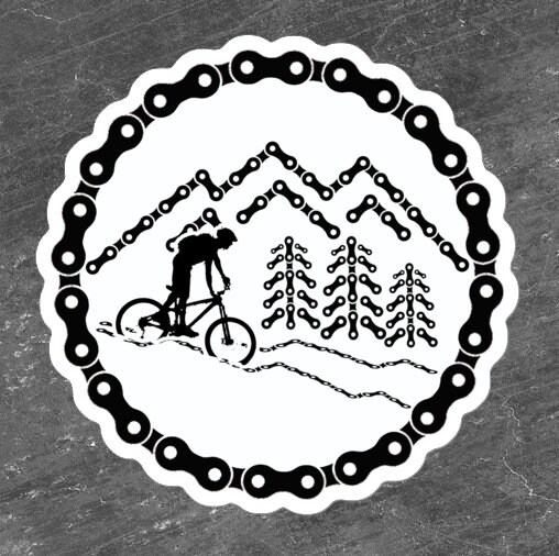 Mountain Biking Bubble Free Sticker Cycling Mountain Bike - Etsy