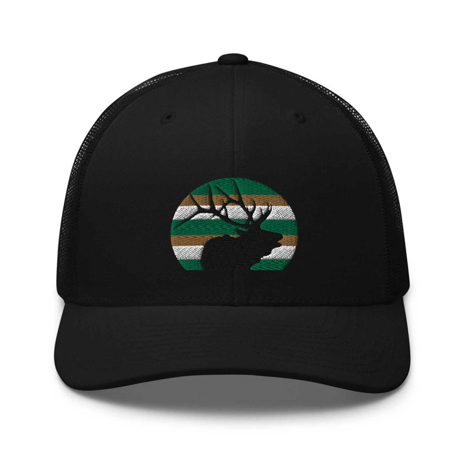 Elk Trucker Hat Archery or Rifle Hunter Hat Nature Explorer Hat ...