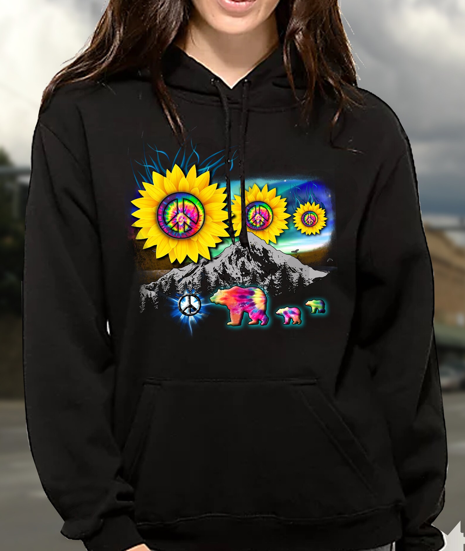 Women's Sweatshirt Hoodies Deadhead Inspired Hoodies Unisex Tye Dye ...