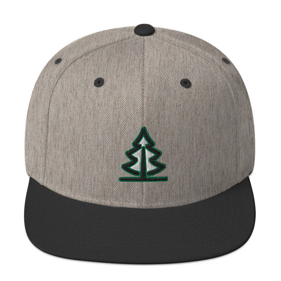 Snap Back Baseball Tree Cap | Retro Tree Logo - Pine Tree Classic High ...