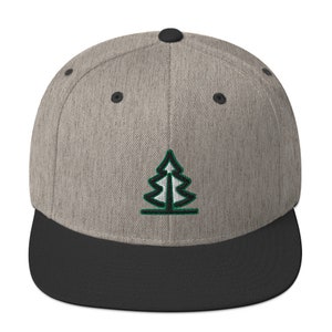 Snap Back Baseball Tree Cap | Retro Tree Logo - Pine Tree Classic High ...