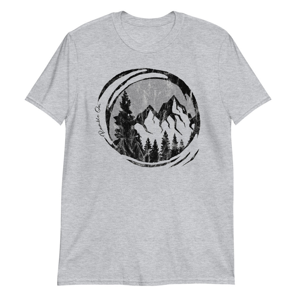 Mountain Graphic T-shirt: Hand-drawn Hiking Adventure Tee - Etsy