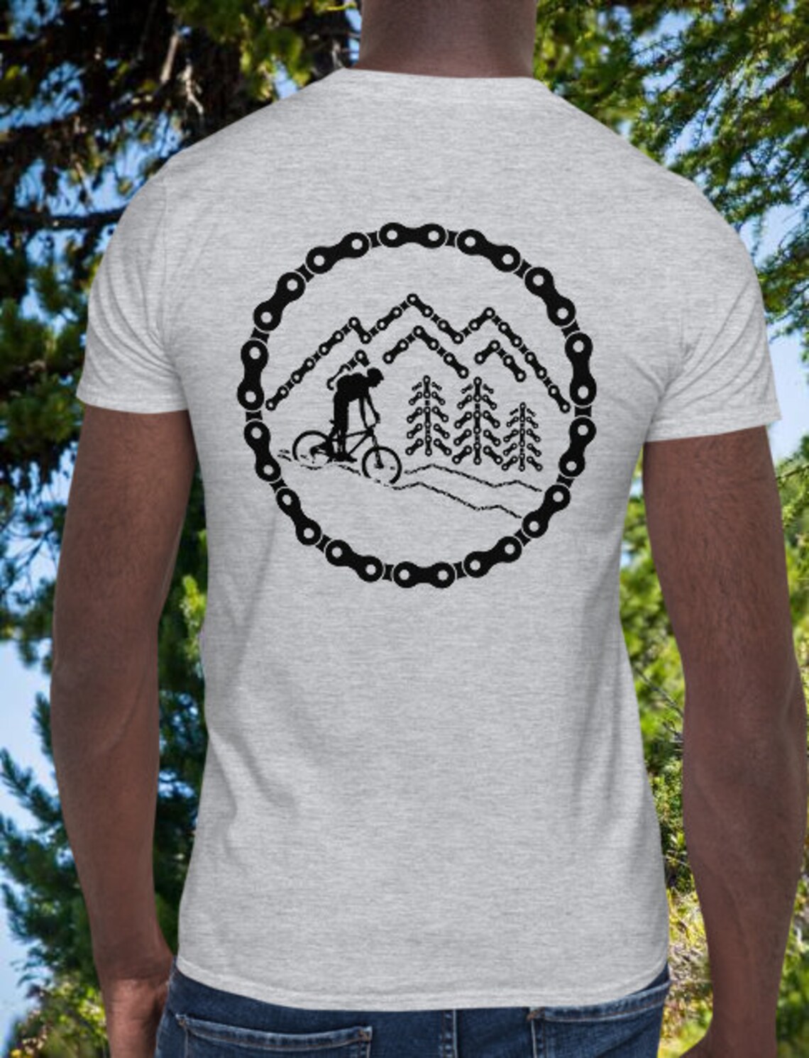 Mountain Biking T Shirt front and Back Print Graphic Tee - Etsy