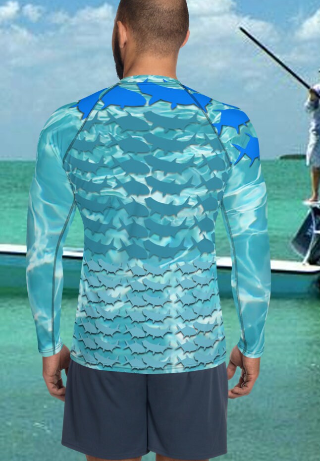 Men's Permit Tarpon Water Camo Graphic Dry Fit Performance Moisture ...