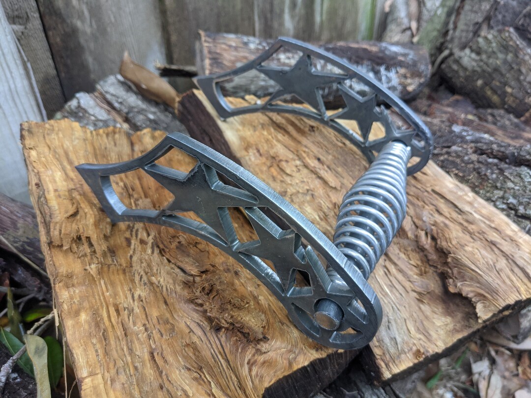 Bbq Pit Handle With Stainless Steel Spring 6" Long - Etsy