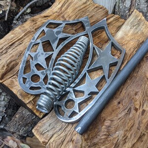 Bbq Pit Handle With Stainless Steel Spring 6" Long - Etsy