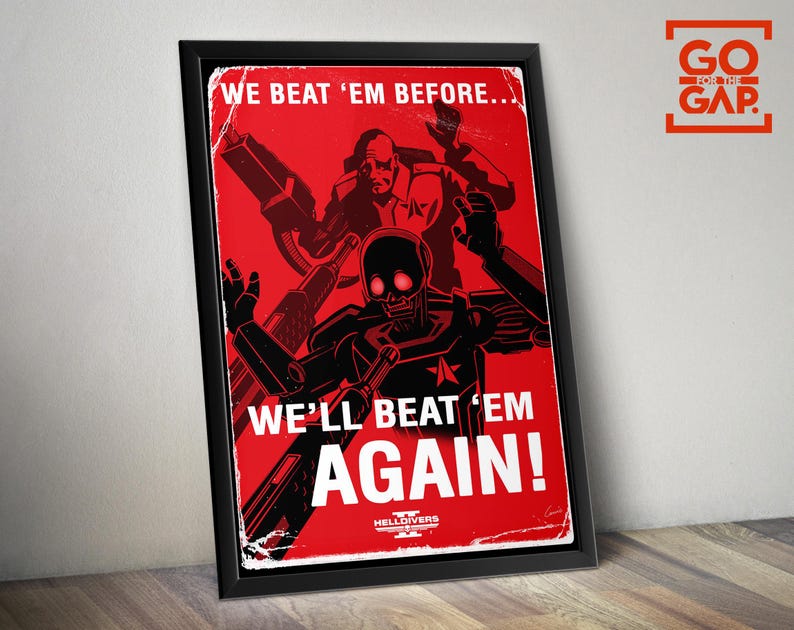 We'll Beat Em Again! WW2 Poster – World War Propaganda Art Print - Etsy